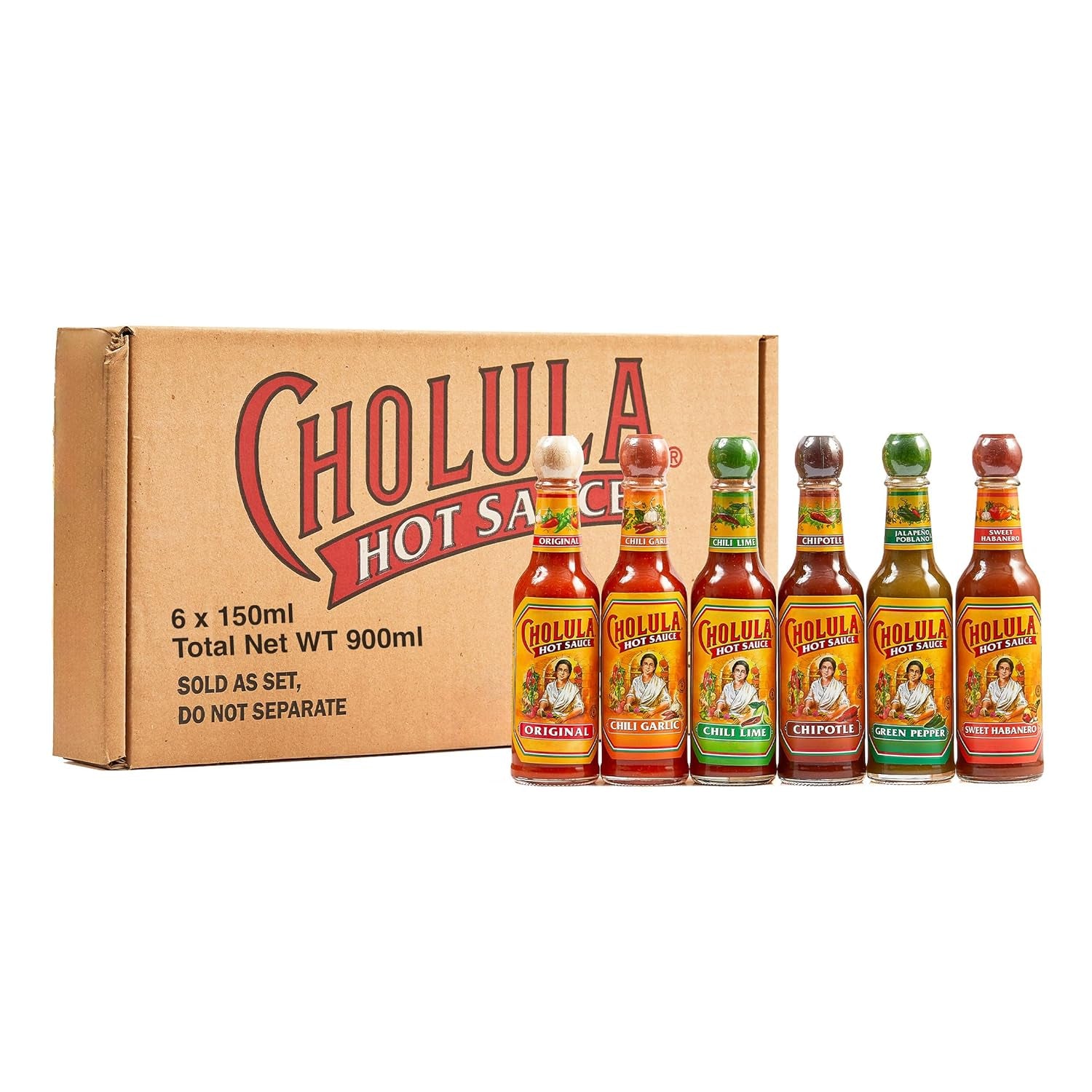 Cholula Hot Sauce Variety Pack, Product of Mexico, Gift Set Includes S ...