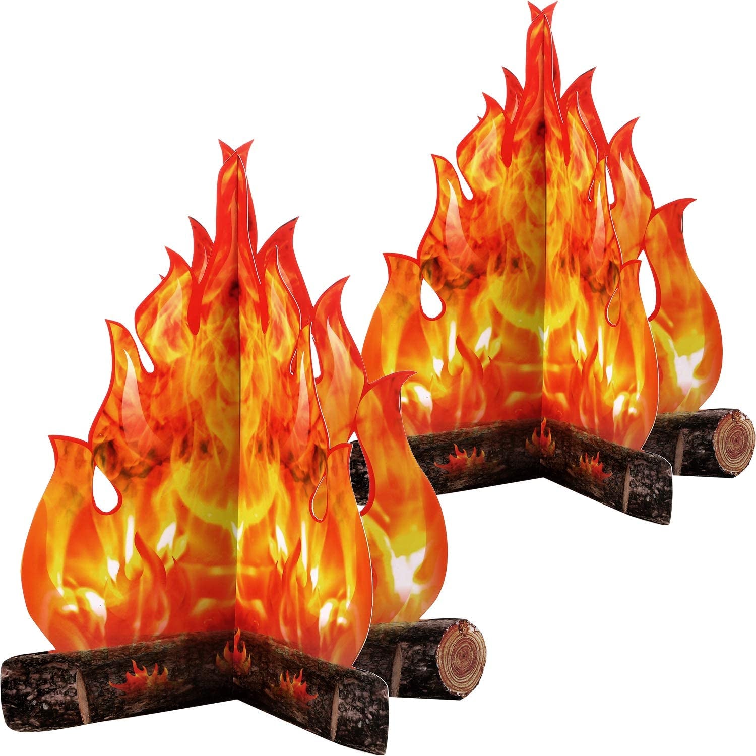 Boao 3D Decorative Cardboard Campfire Centerpiece Artificial Fire Fake ...